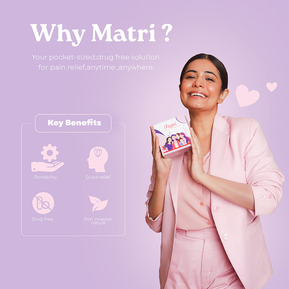 Matri Pro - Period Pain Relief Device by Matri | Get Rid of Period Pain